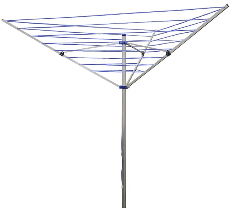 Erga Garden 4000, volně stojící 3-ramenný zahradní sušák na prádlo 174x202x195 cm, stříbrná-modrá, ERG-SEP-10SUSOGRGAR40
