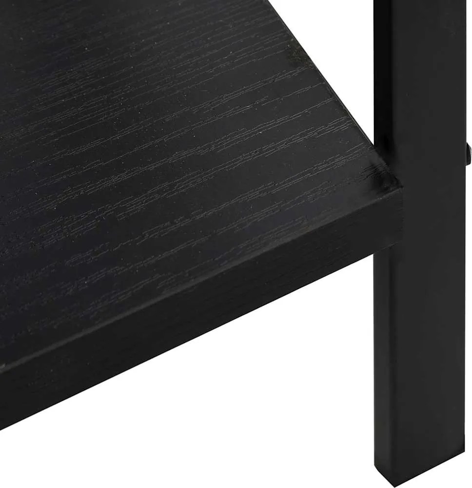 5patrová knihovna černá 60 x 27,6 x 158,5 cm kompozitní dřevo 288226