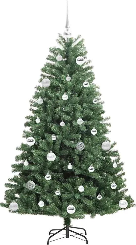 Umělý Skládací Vánoční Strom Zelená 150 cm PVC a kov 3395483