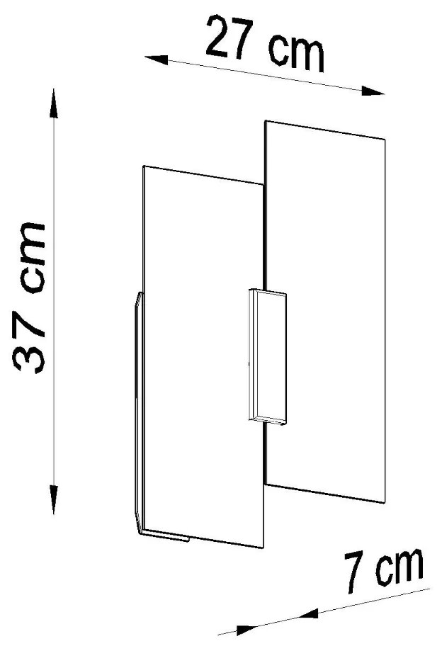 Nástěnné svítidlo Fabiano, 1x mléčné skleněné stínítko, ch
