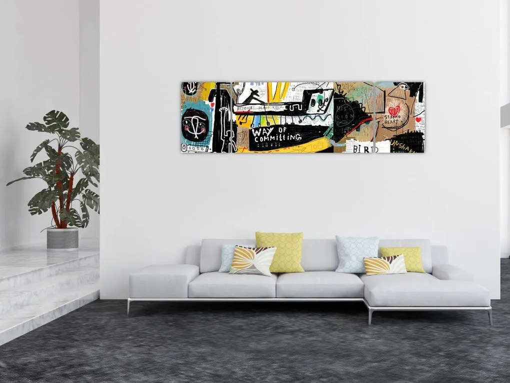 Obraz - Graffiti (170x50 cm)