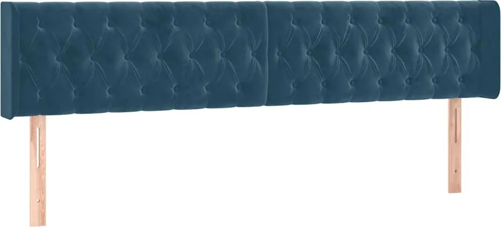 Box spring postel s matrací tmavě modrá 120x190 cm samet 3270017