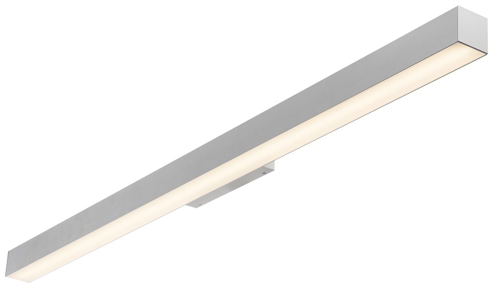 SLV Q-line, stříbrnošedé lineární nástěnné svítidlo, 42W LED 3000K, délka 142,5cm