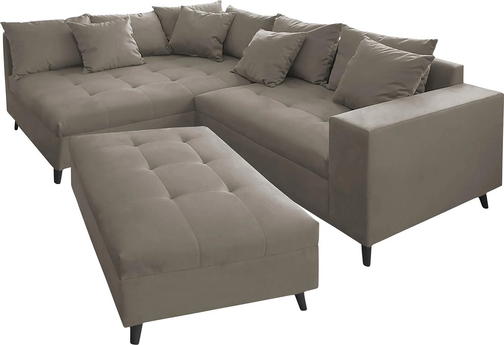 XXXLutz ROHOVÁ SEDAČKA, textil, šedá MID.YOU - Sedací soupravy - 001628000345