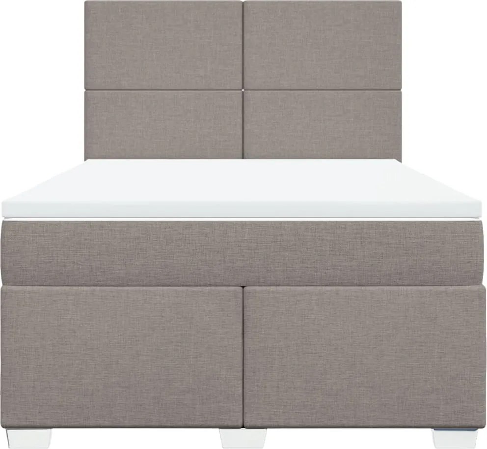 Box spring postel s matrací taupe 140x200 cm textil 3290508
