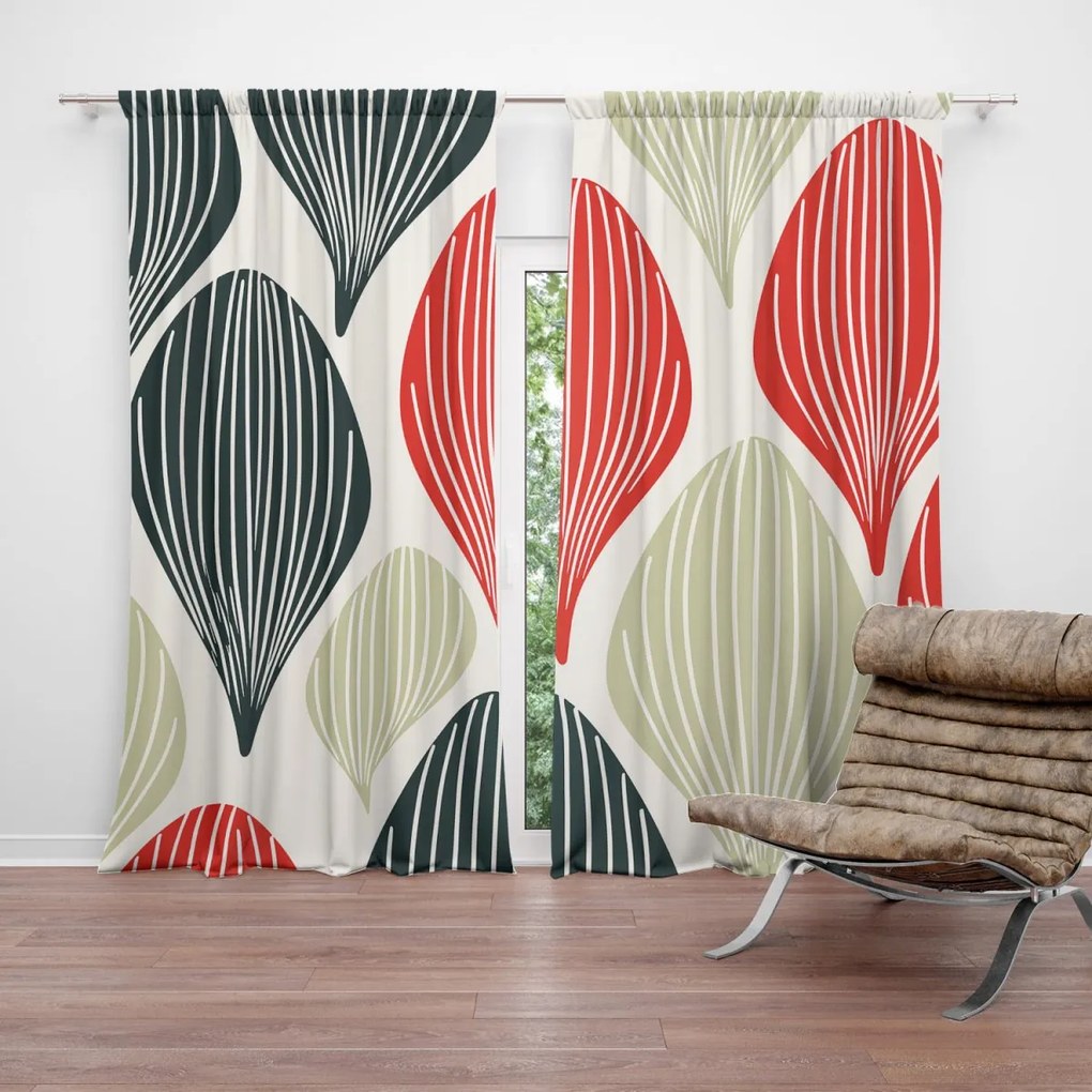 Sablio Závěs Hravé šedesátky: 2ks 140x250cm