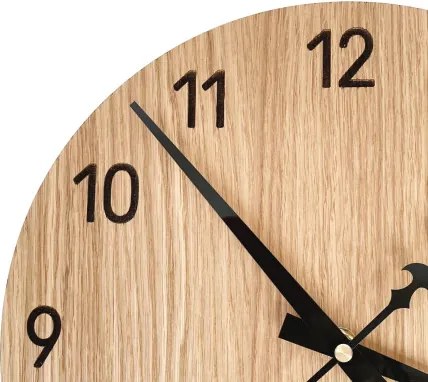 Nástěnné hodiny z dubového dřeva – moderní minimalistický design I SENTOP MAS002-A-akcia20