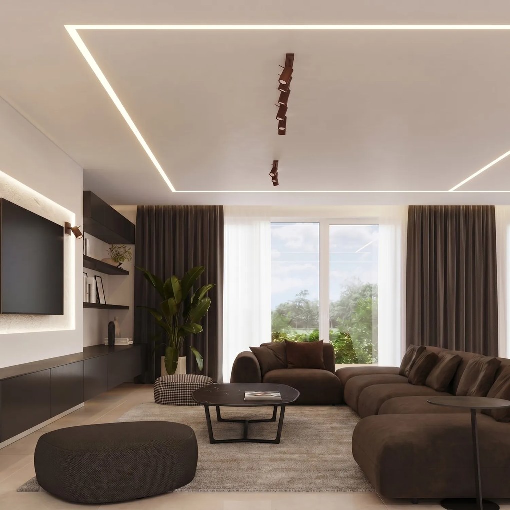 Sollux Lighting Nástěnné svítidlo RING hnědé