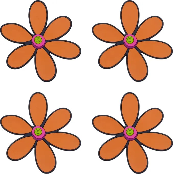 Bellatex Podtácek sada 4 ks Oranžová 10x10 cm, 4 ks