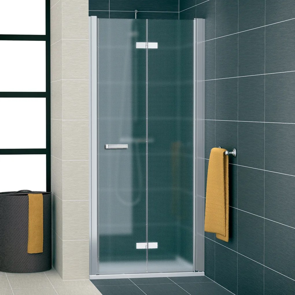 Sprchové dveře dvoudílné skládací 100 cm pravé (SLF1D 1000 01 30) SanSwiss