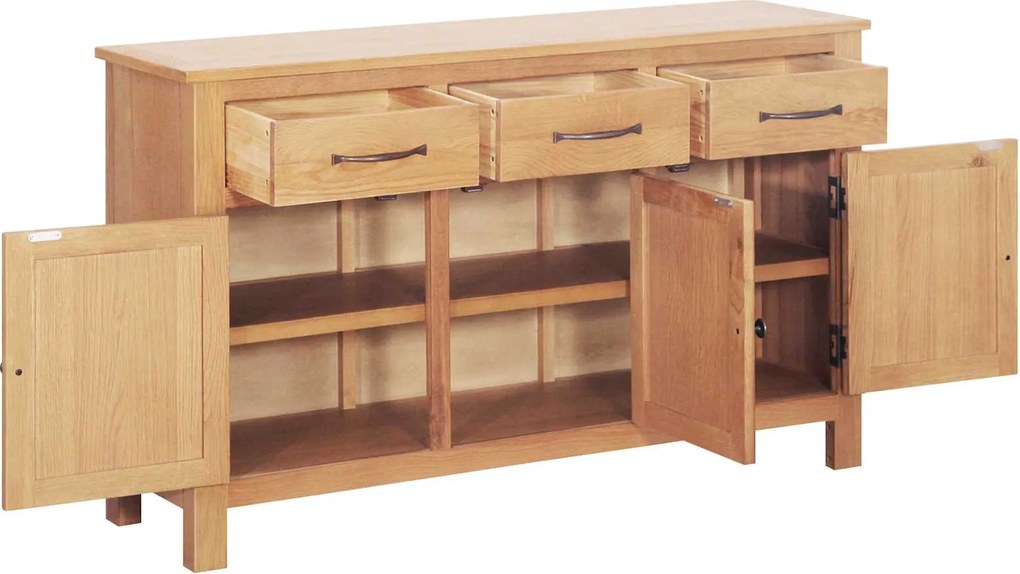 Servírovací skříň Hnědá 112 x 33.5 x 70 cm Pevné dubové dřevo 247598