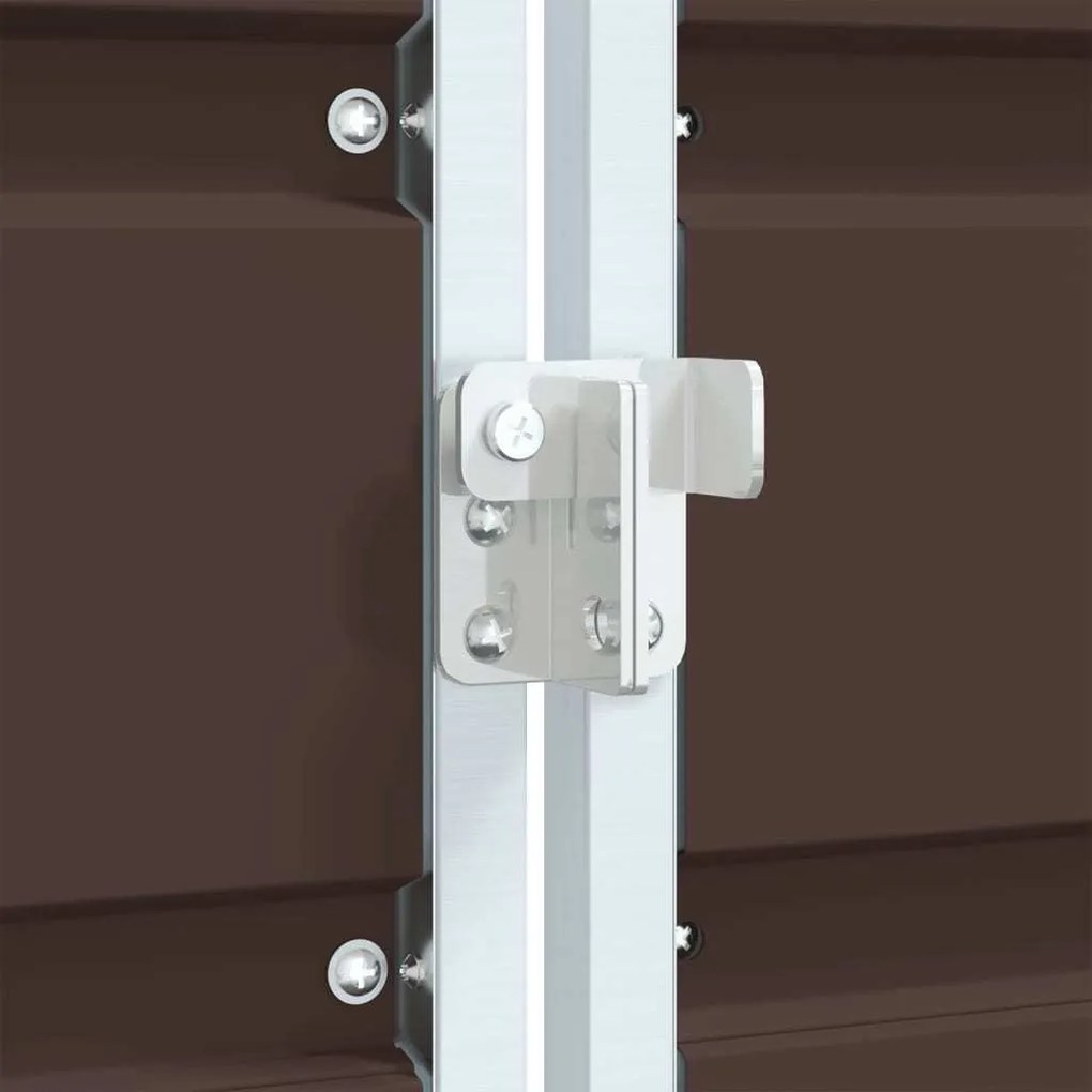 vidaXL Box na 3 popelnice 216 x 81 x 115 cm ocel [4006182] Barva: Hnědá
