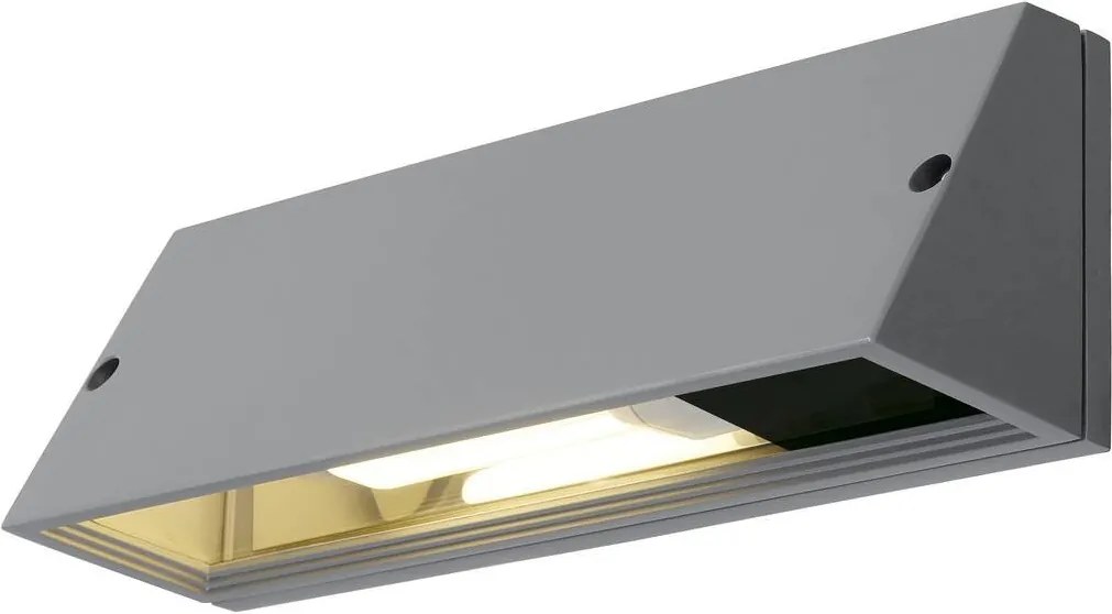 LA 230034 Venkovní svítidlo PEMA čtvercová nástěnná stříbrnošedá 230V E27 - BIG WHITE (SLV)