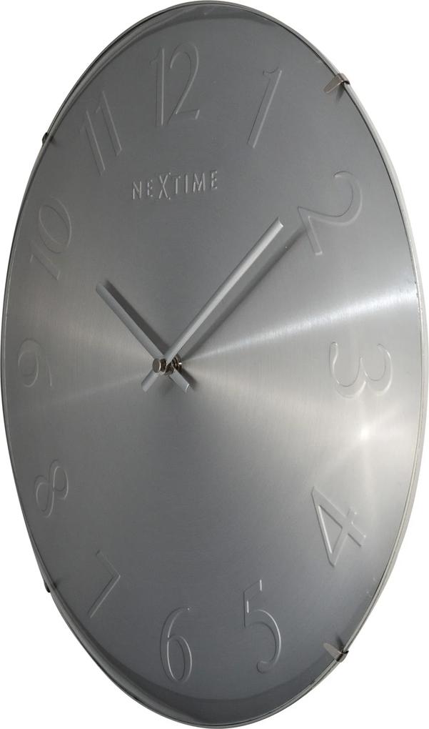 Nástěnné hodiny Elegant Dome stříbrné