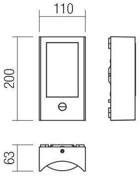 Redo 90487 - LED Venkovní nástěnné svítidlo se senz. WARP LED/8W/230V IP44 hnědá
