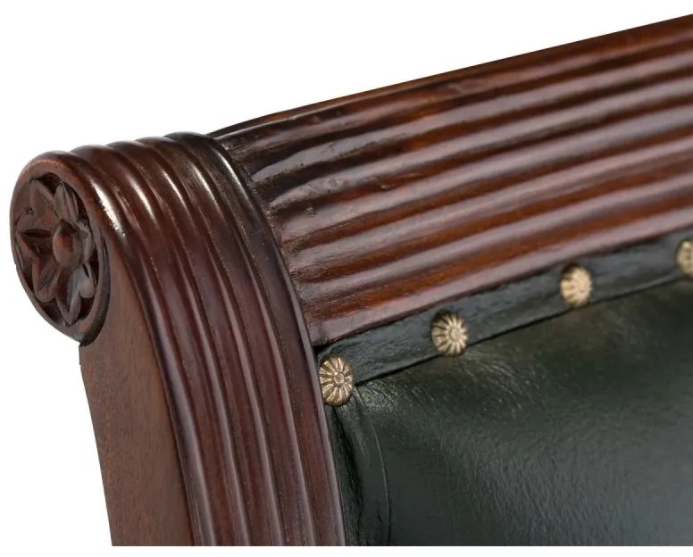 furniture-nabytek.cz - Masivní kancelářské křeslo Camford II, mahagon, lakované, zelené