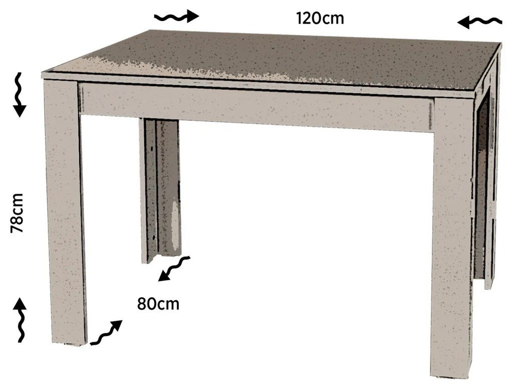 Jídelní stůl Single 120 cm ořech