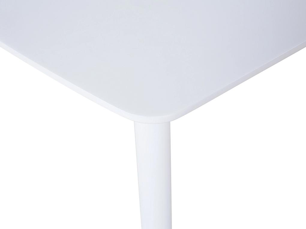 Rozkládací jídelní stůl 150/195 x 90 cm bílý SANFORD Beliani