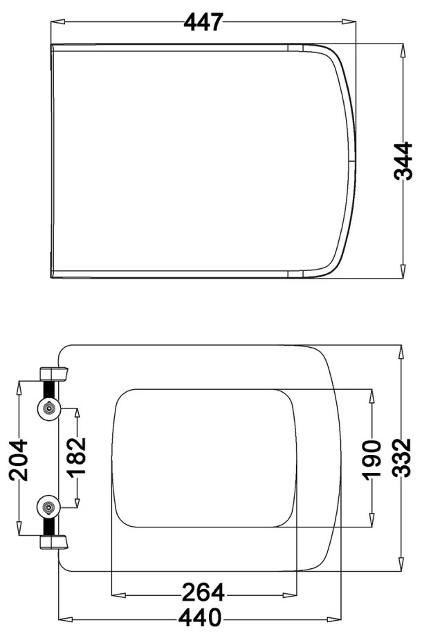 Isvea SOLUZIONE WC sedátko, Soft Close, bílá (Purity) 40S30700I