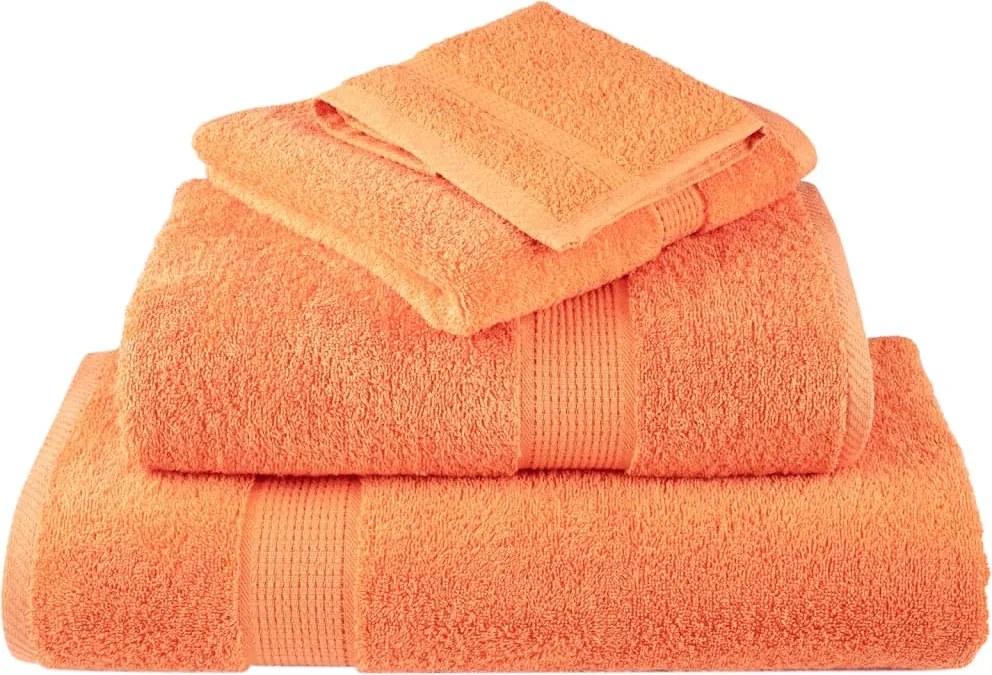 Premium ručníky SOLUND 10 ks oranžové 70 x 140 cm 600 g/m² 137382