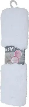 MSV MICROFIBER bílá / Koupelnová předložka / 50 x 70 cm / polyester /