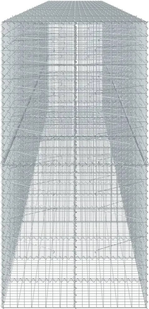 Gabionový koš s víkem 900 x 100 x 200 cm pozinkované železo 3295241