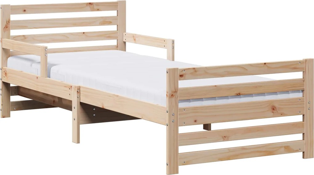 Rám postele s rozšiřitelnou matrací s čelo Hnědá 80 x 200 cm 3385955
