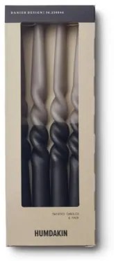 Svíčky Twisted Candles Coal-Stone - 4 ks Humdakin