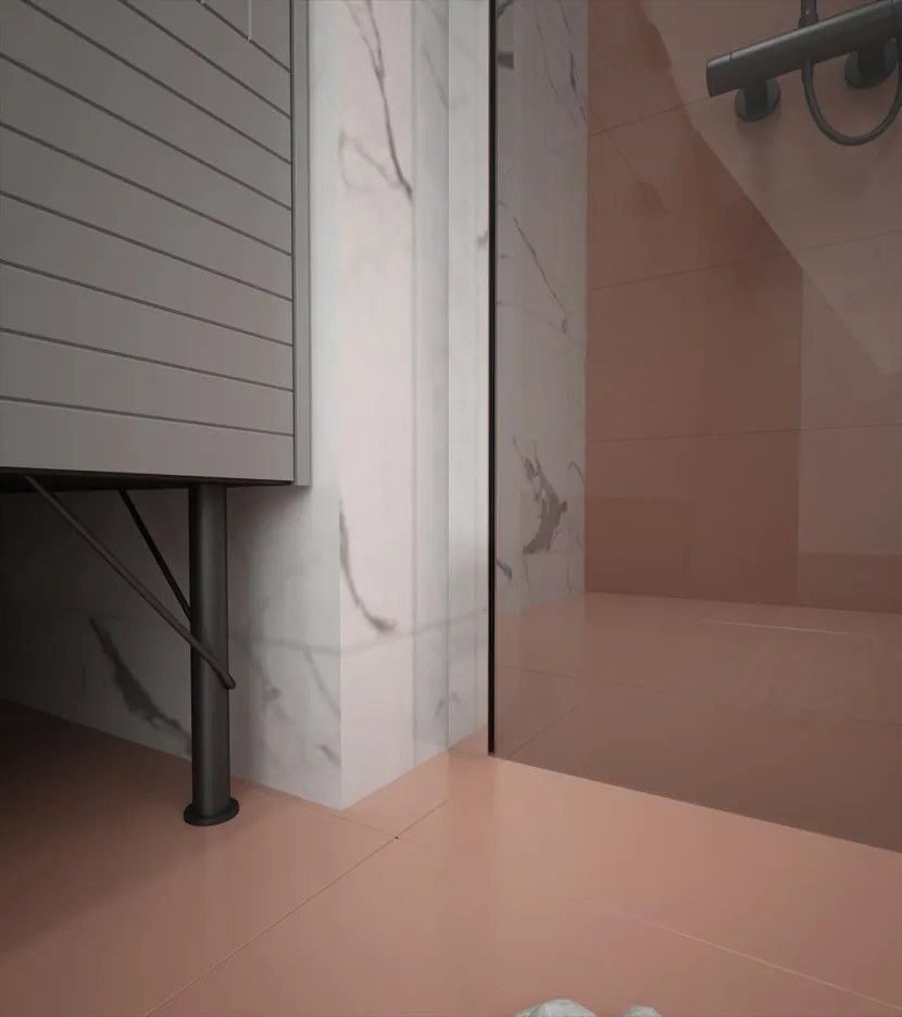 Erga Paris, sprchová zástěna Walk-In 30x200 cm, 8mm šedé sklo, chromový profil, ERG-V02-PARIS-030x200-GR-CR