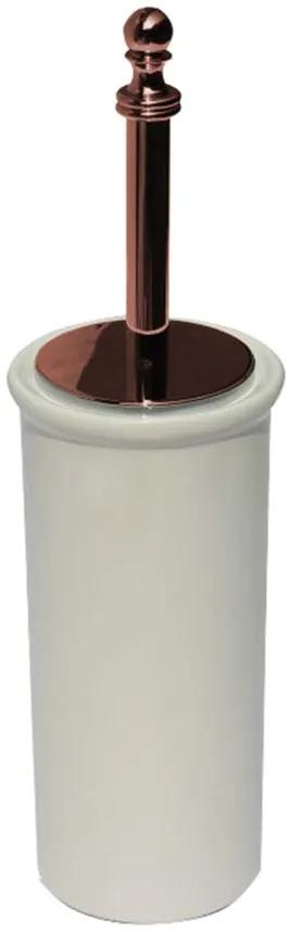 Sapho PERLA WC štětka na postavení, keramika, růžové zlato PE1207