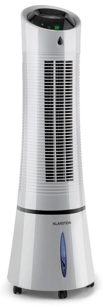 Klarstein Skyscraper Ice 4 v 1, ventilátor, ochlazovač vzduchu, čistička vzduchu, zvlhčovač vzduchu, 180 m³/h, 45 W, oscilace, mobilní, dálkové ovládání