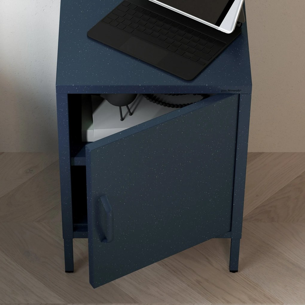 Noční stolek MIA, 424 x 595 x 400 mm, Modern: tmavě modrá barva