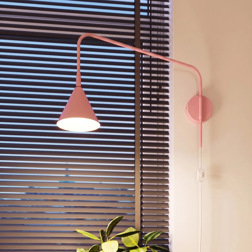 Sollux Lighting Nástěnné svítidlo NOX růžové do zásuvky