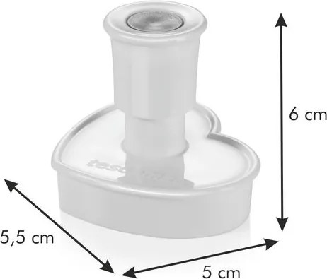 TESCOMA Vykrajovátka s razítkem DELÍCIA, 3 ks, srdíčka