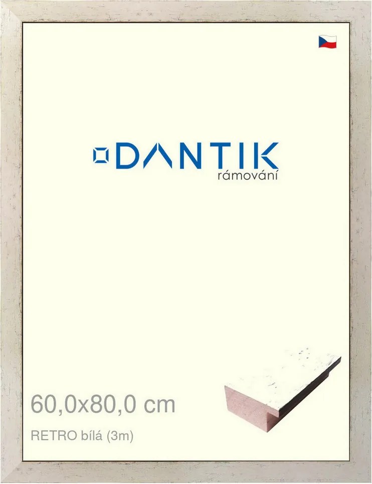 DANTIK rámeček 60x80 | RETRO bílá (Plexi Čiré)