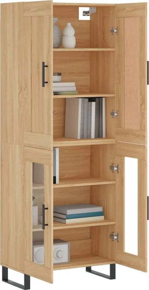 Skříň highboard dub sonoma 69,5 x 34 x 180 cm kompozitní dřevo 3199644