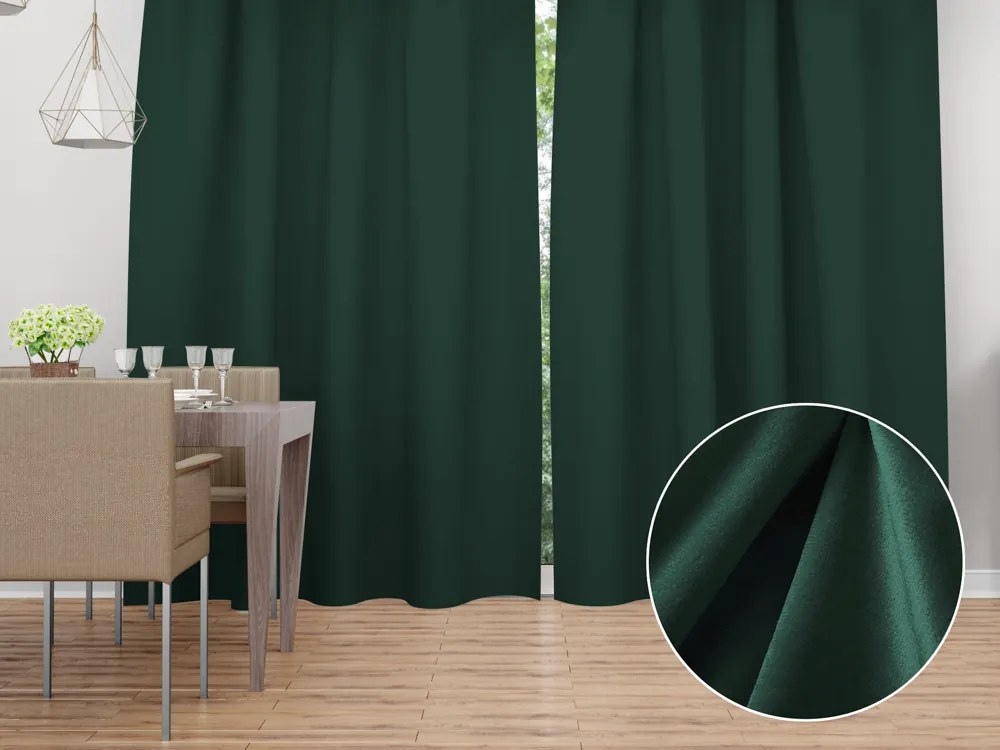 Biante Sametový závěs Velvet Premium SVP-044 Lesní zelená - šířka 270 cm 270x180 cm