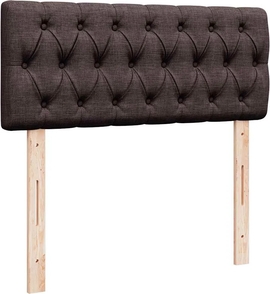 Box spring postel s matrací tmavě hnědá 120x200 cm textil 3287433