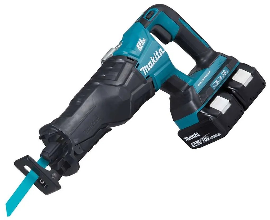 Makita - 18V AKU mečová pila, 2x aku Li-Ion LXT 5,0 Ah, nabíječka DJR360PT2