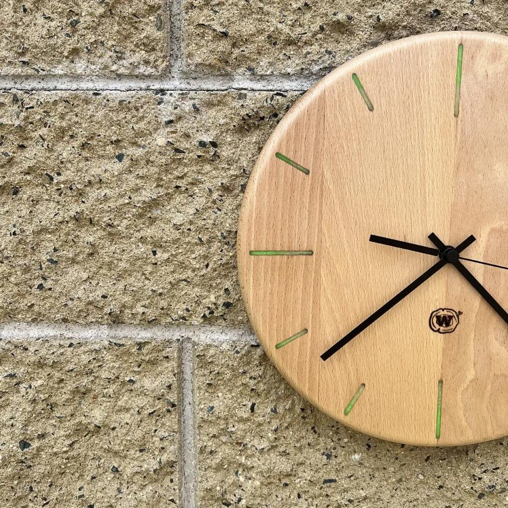 Woodlaf Dřevěné nástěnné hodiny Liam