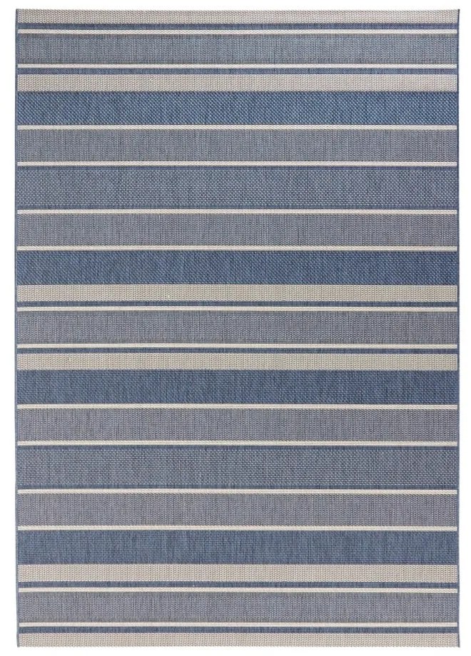 Modrý venkovní koberec Bougari Strap, 120 x 170 cm