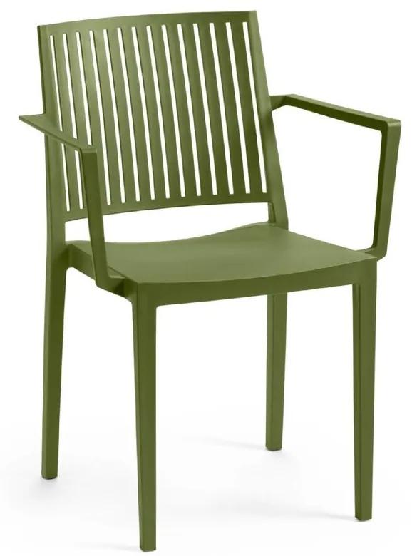 Jídelní židle BARS ARMCHAIR Rojaplast Zelená