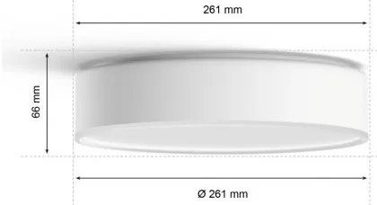 Philips - LED Stmívatelné svítidlo Hue ENRAVE S LED/9,6W/230V pr. 261 mm bílá+DO