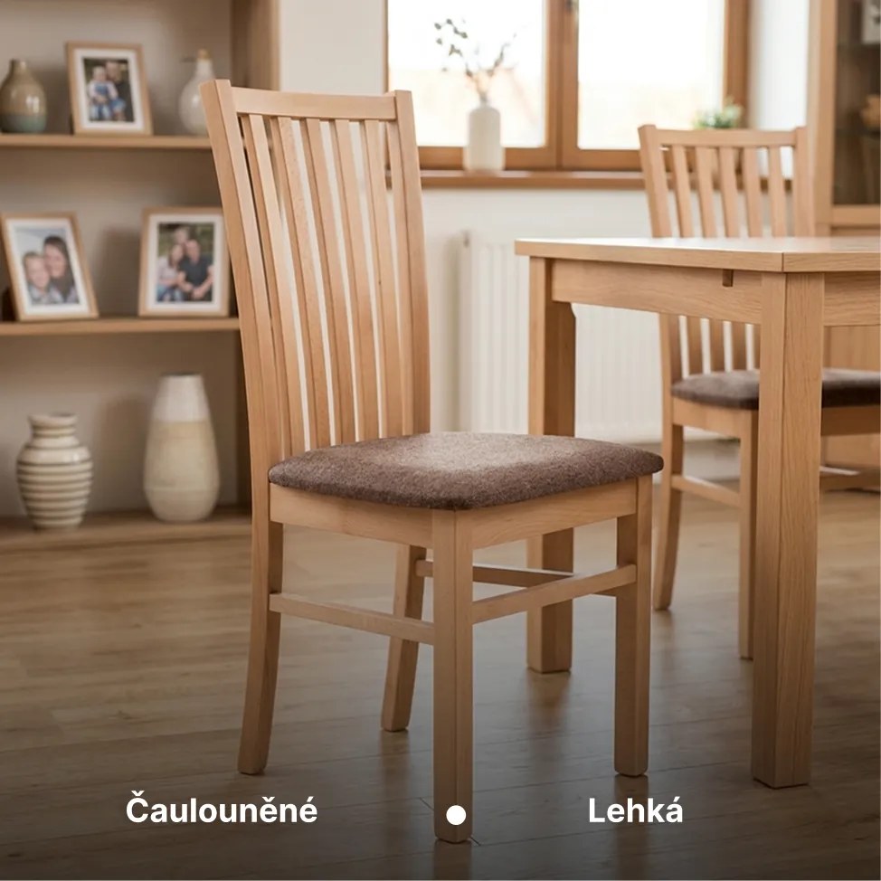 STIMA Židle K3 KR767 s čalouněným sedákem třešeň BOSS antracite 12
