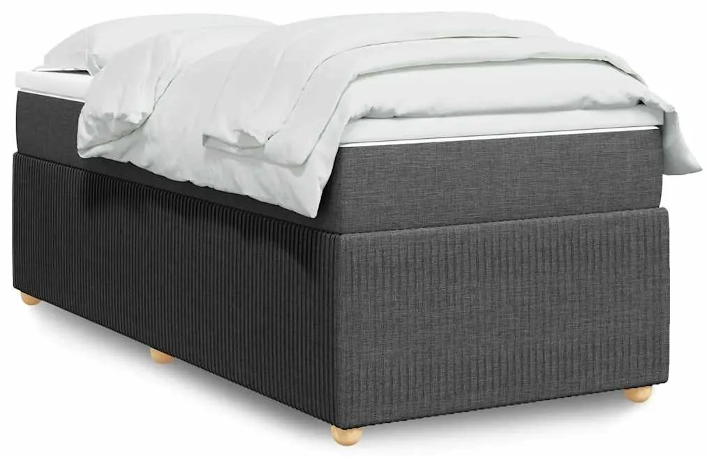 Box spring postel s matrací tmavě šedá 90x200 cm textil 3285540