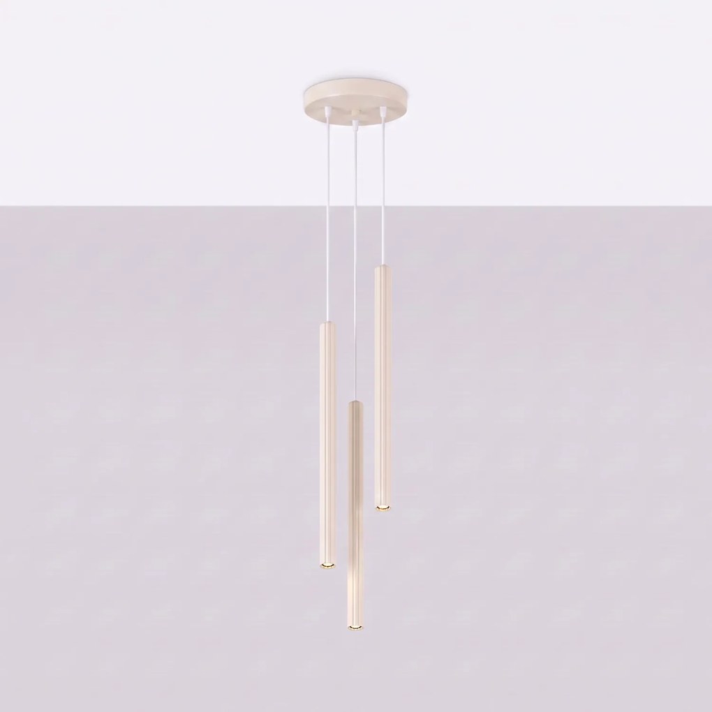 Sollux Lighting Závěsné svítidlo ARCHE 3P béžové
