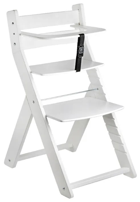 WOOD PARTNER Rostoucí jídelní židlička i pro miminka LUCA bílá Zvolte barvu: Bílá
