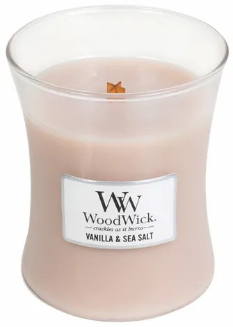 WoodWick - vonná svíčka Vanilka & mořská sůl 275g