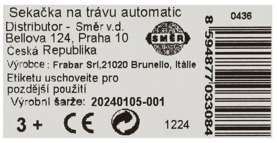 Směr Sekačka na trávu 2001 automatic plast 60cm