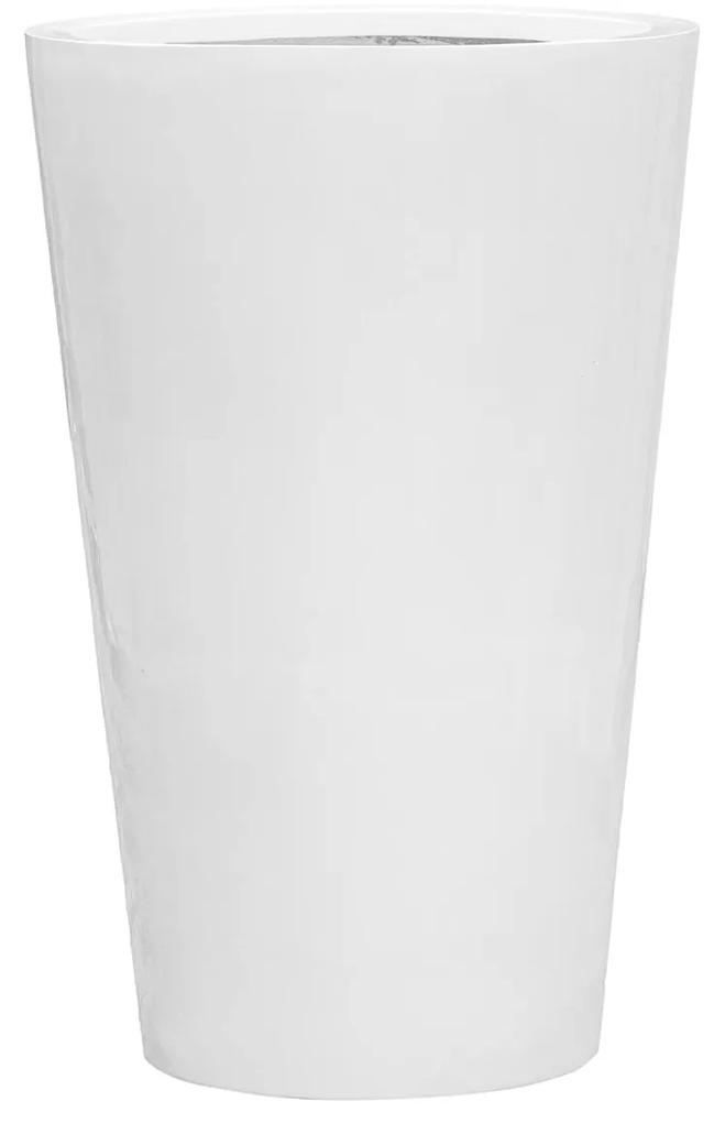 Květináč Belle, barva lesklá bílá, více velikostí - PotteryPots Velikost: XL - v. 120 cm, ⌀ 77 cm